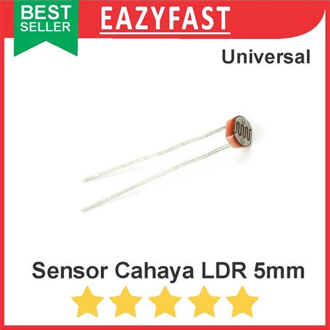 Jual Photoresistor 5mm Ldr Light Dependent Resistor Sensor Cahaya