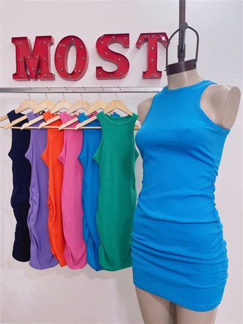 Art 737 M Vestido Morley Musculosa Frunce Lateral Elastico Most