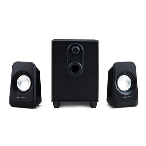 Caixas de Som c Subwoofer w RMS Alimentação Bivolt Conexão P Controle de Volume e Graves