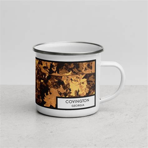 Covington Georgia Map Enamel Mug In Ember — Jace Maps