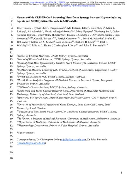 Fillable Online Genome Wide Crispr Cas9 Screening Identifies A Fax