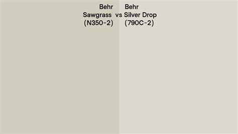 Behr Sawgrass Vs Silver Drop Side By Side Comparison