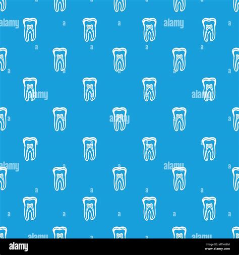 Tooth Structure Pattern Vector Seamless Blue Stock Vector Image And Art