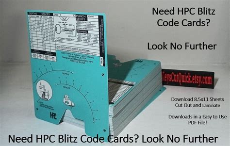 Hpc Code Cards Dyi Download 125 Card Deck For Hpc 1200cmb 1200 Cmbx