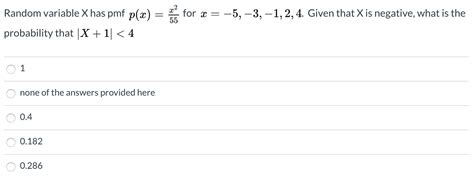 solved random variable x has pmf p x 5 3 1 2 4 given