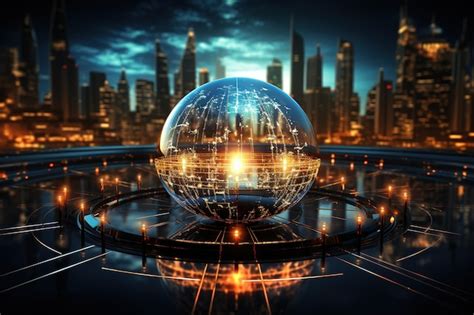 Premium Vector Global Connection And The Internet Network Alteration In Smart City Concept Of