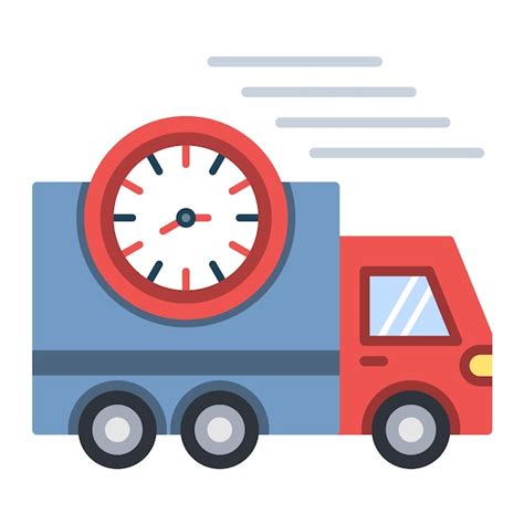 Ilustración plana de entrega rápida Vector Premium