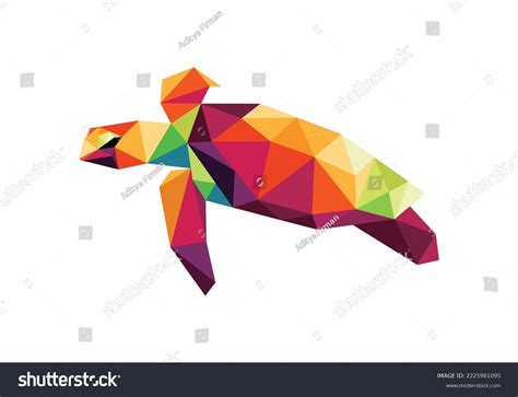 Turtle Colorful Polygon Turtle Low Poly Stock Vector Royalty Free 2225981095 Shutterstock