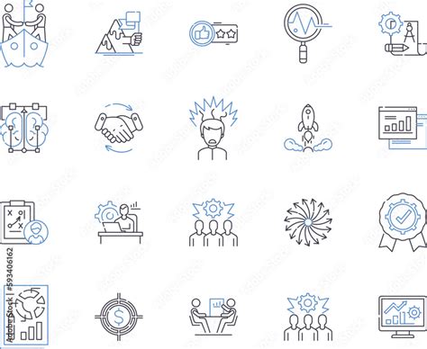 Strategy Planning Outline Icons Collection Planning Strategy