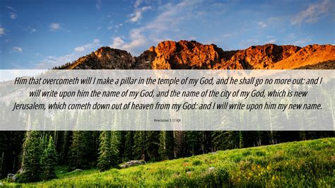 Revelation 312 Kjv Desktop Wallpaper Him That Overcometh Will I Make