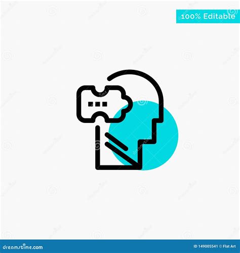 Logic Mind Problem Solving Turquoise Highlight Circle Point Vector