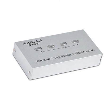 4 Port USB Switcher Selector Auto Sharer Four In And One Out Multiple Computers Share One USB