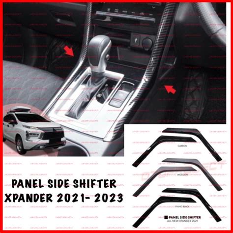Xpander 2021 2023 เกียร์ Shifter แผงด้านข้างไม้สีดําคาร์บอน Shopee