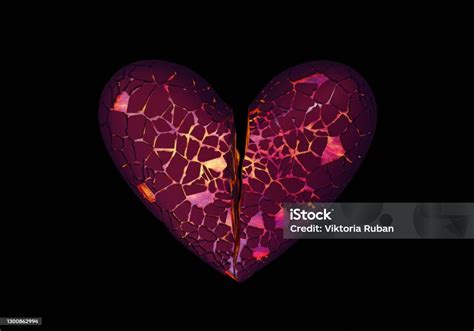 고전적인 모양의 깨진 금이 빛나는 마음 사랑 개념을 중지 3d 렌더링 0명에 대한 스톡 사진 및 기타 이미지 0명 감정 건강관리와 의술 Istock