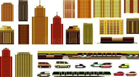 Constructor Set Cars And Roads Stock Vector Illustration Of Plan Crossroad