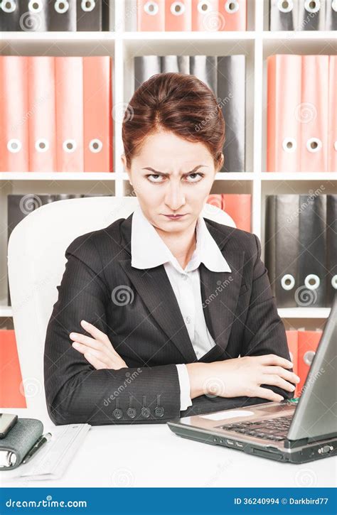 Strict Middle Age Business Woman Stock Photo Image Of Caucasian