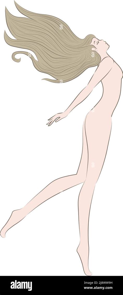 Beautiful Naked Woman Vector Illustration Stock Vector Image Art Alamy