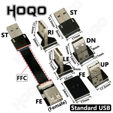 플랫 플렉서블 초박형 마이크로 Usb 미니 Usb C타입 리본 케이블 90 도 슬림 플랫 소프트 충전 Fpv Fpc 충전