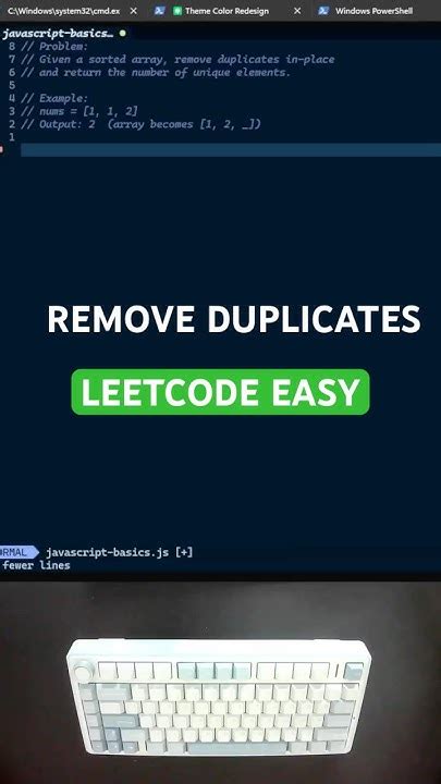 Remove Duplicates From Sorted Array Javascript Leetcode Easy