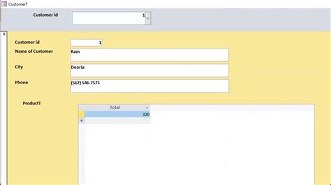 Create Report According To Customer Id In Microsoft Access