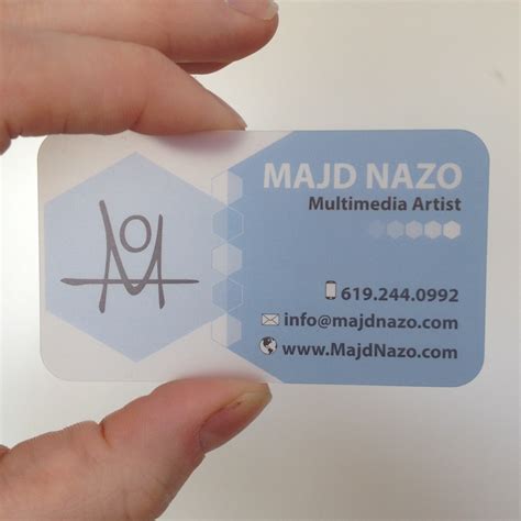 Frosted Plastic Business Cards Majd Nazo