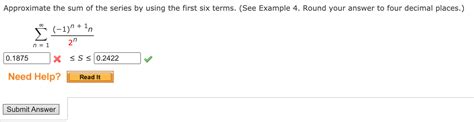 Approximate The Sum Of The Series By Using The First