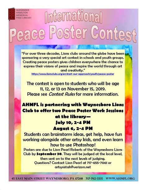 Peace Poster Contest Ideas