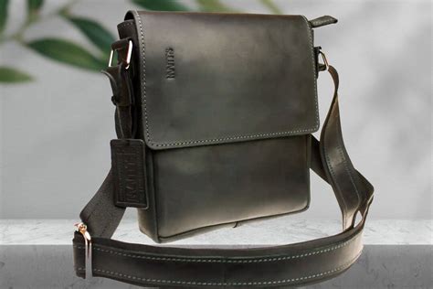 Leather Men Bag Black Leather Bag Mens Leather Bag Shoulder Bag For