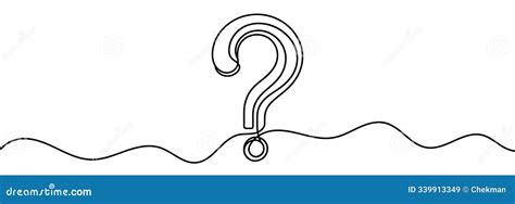 Continuous Linear Drawing Of Question Mark Question Mark In One Line