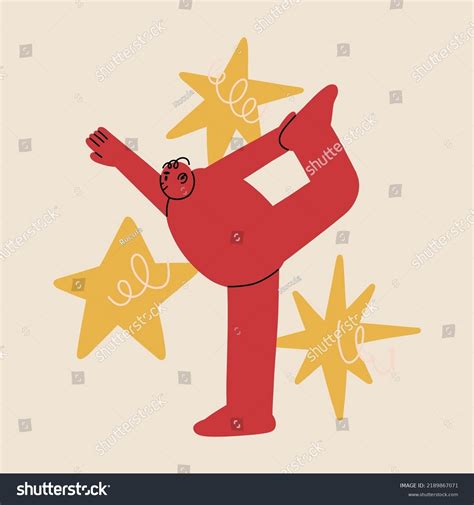 Strange Creatures People Big Arms Small Stock Vector Royalty Free
