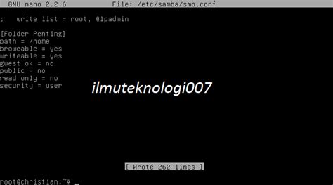 Konfigurasi Samba Server Ilmu Teknologi