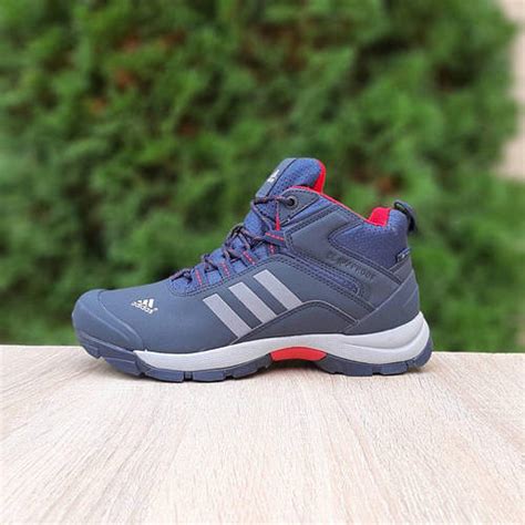 Мужские кроссовки Adidas Climaproof (синие с красным) модные зимние ...