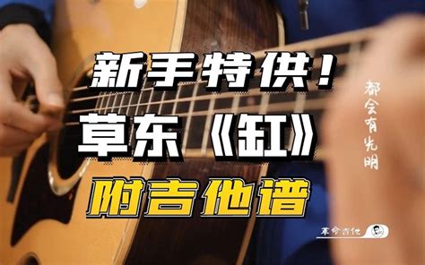 【吉他教学】草东没有派对《缸》吉他弹唱教学 炫彩邪神王子 吉他 哔哩哔哩视频
