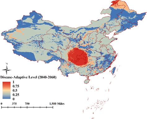 The Model Predicts Areas Suitable For Asf From 2040 To 2060 The Map Is Download Scientific