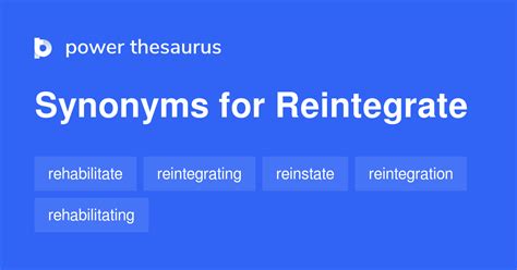 Reintegrate Synonyms 226 Similar Words And Phrases