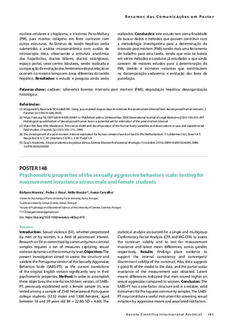 Pdf Psychometric Properties Of The Sexually Aggressive Behaviors