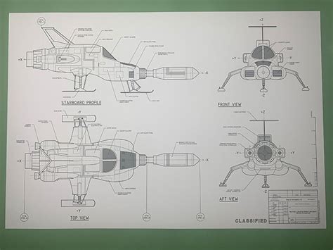 Blueprint Of Shado Interceptor From The Gerry Anderson Television