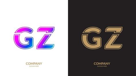Logotipo vectorial para la plantilla de diseño de la letra gz Vector