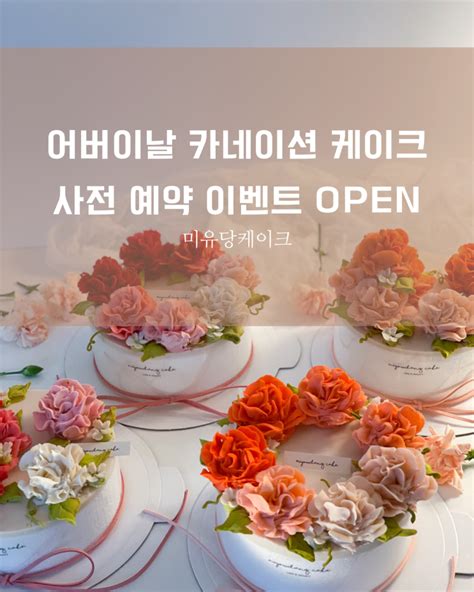 2022년 5월 서울 송파 어버이날 스승의날 선물 카네이션 떡케이크 사전예약 선물 함께 미유당과 함께해요 네이버 블로그