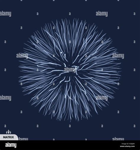 3d Abstract Sphere Array With Dynamic Particles Modern Science And
