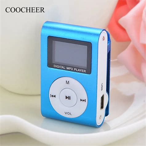 2018 Blue Mini Clip Mp3 Player Electronic Sports Metal MP3 Music Player ...