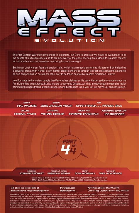 Read Online Mass Effect Evolution Comic Issue 4