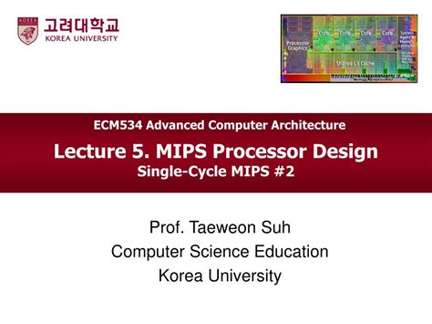 PPT Lecture MIPS Processor Design Single Cycle MIPS PowerPoint Presentation ID