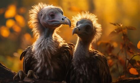 Premium Photo Two Ostriches Are Looking At Each Other And One Is