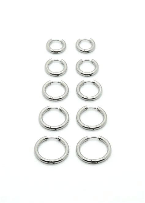 Female Hoop Earrings Simple Leisure Style Different Sizes Temu Australia