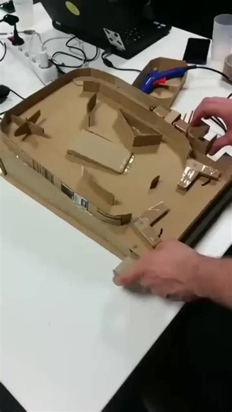 Cardboard Pinball Machine Pinball Pinball Diy Wooden Games
