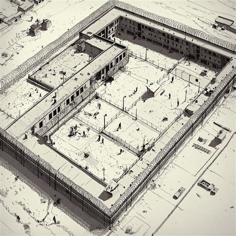 The Layout Of A Prisons Electric Fence Showing How It Prevents Escape