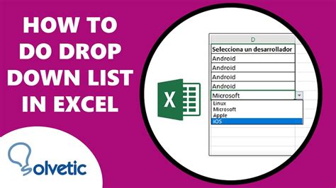 How To DO DROP DOWN LIST In EXCEL YouTube