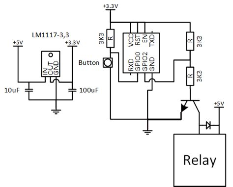 ESP Driving Relay And Reading Button Electrical Engineering Stack Exchange