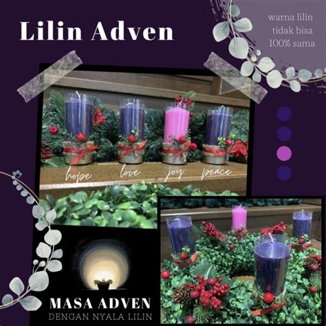 Jual Lilin Advent Set Lilin Doa Katolik Masa Advent Lilin Hiasan Natal